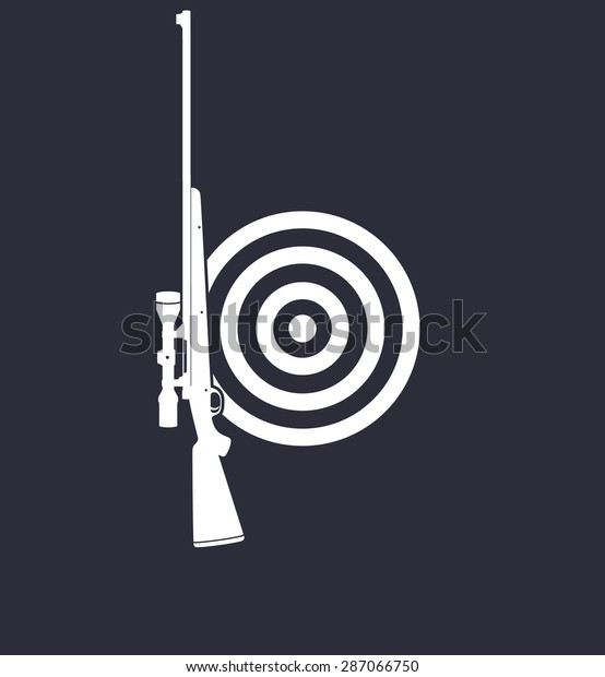 Shooting Gallery Emblem Rifle Vector Illustration Stock Vector (Royalty ...