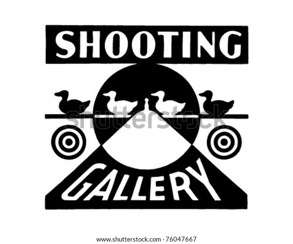 Shooting Gallery Retro Ad Art Banner Stock Vector (Royalty Free ...