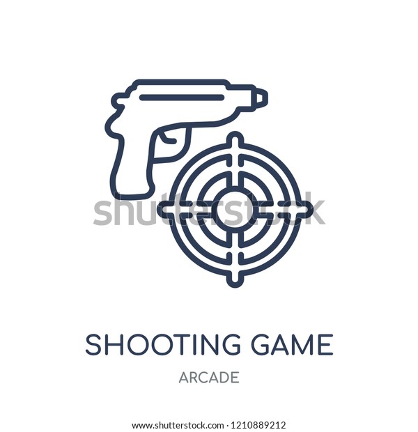 Shooting Game Icon Shooting Game Linear Stock Vector (Royalty Free ...