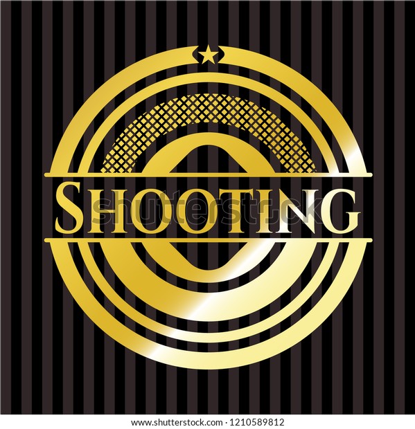 Shooting Golden Emblem Stock Vector (Royalty Free) 1210589812 ...