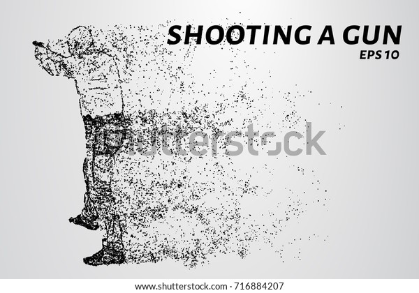 Shooting Gun Particles Man Fires Gun Stock Vector (Royalty Free ...