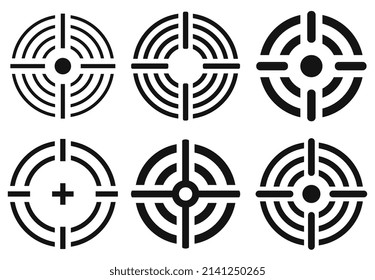 Shooting Range Vector Icons Aim Target Stock Vector (Royalty Free ...