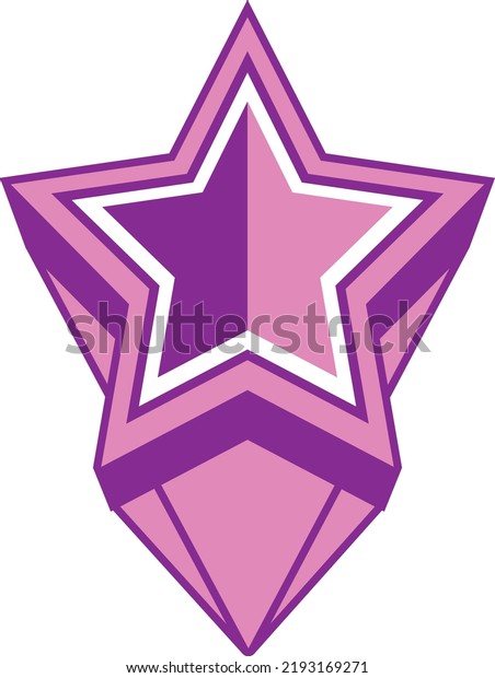 Shooting Star 3d Color Blocks Stock Vector (Royalty Free) 2193169271 ...