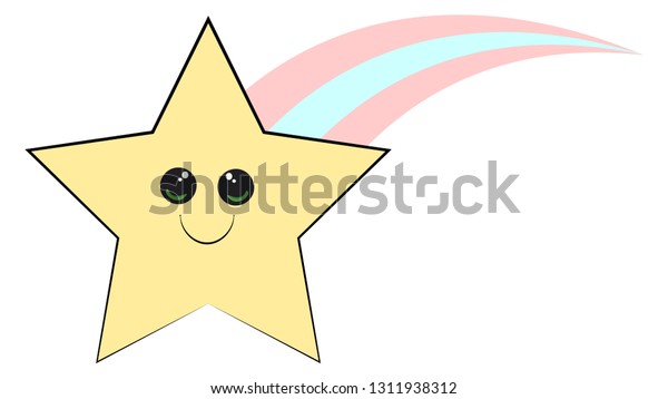 Shooting Star Funny Character Falling Star Stock Vector (Royalty Free ...