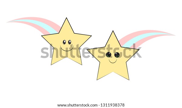 Shooting Star Funny Character Falling Star Stock Vector (Royalty Free ...
