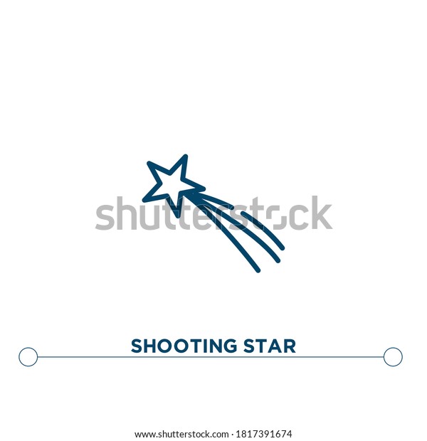 Shooting Star Outline Vector Icon Simple Stock Vector (Royalty Free ...