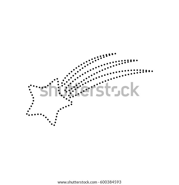 Shooting Star Sign Vector Black Dotted: เวกเตอร์สต็อก (ปลอดค่าลิขสิทธิ์ ...