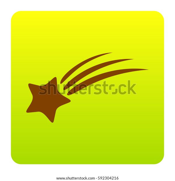 Shooting Star Sign Vector Brown Icon Stock Vector (Royalty Free ...