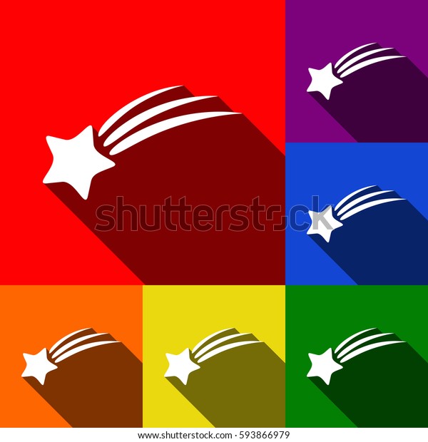 Shooting Star Sign Vector Set Icons Stock Vector (Royalty Free ...