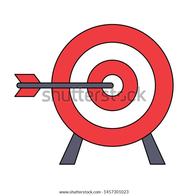 Shooting Target Objetive Goal Cartoon Vector Stock Vector (Royalty Free ...
