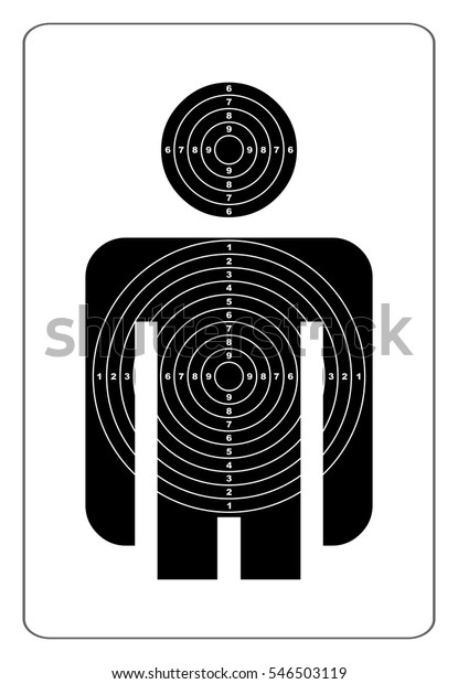 Shooting Targets Human Silhouette Stock Vector (Royalty Free) 546503119
