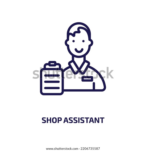 Shop Assistant Icon Artificial Intellegence Future Stock Vector ...