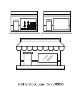 Shop Building Icon Vector Stock Vector (Royalty Free) 677598886 ...