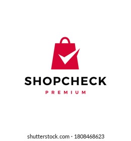 Shop Check Logo Vector Icon Illustration Stock Vector (Royalty Free ...