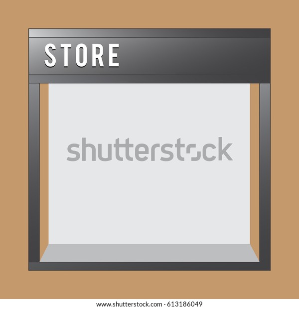 Shop Front Store View Vector Illustration: เวกเตอร์สต็อก (ปลอดค่า ...