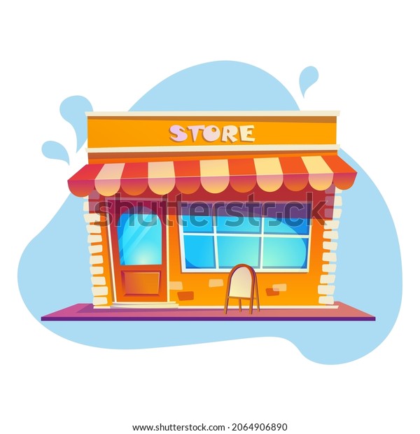 Shop Front View City Design Elements Stock Vector (Royalty Free ...