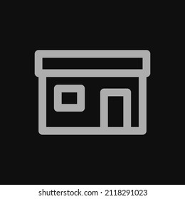 Shop Icon Black Background Stock Vector (Royalty Free) 2118291023 ...