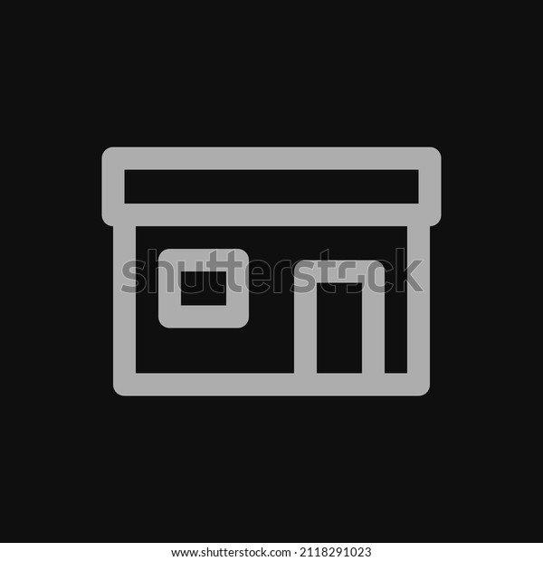 Shop Icon Black Background Stock Vector (Royalty Free) 2118291023 ...