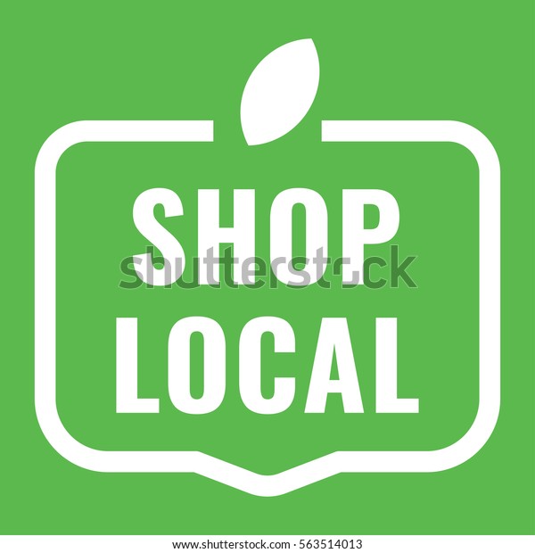 Shop Local Badge Logo Icon Flat Stock Vector (Royalty Free) 563514013