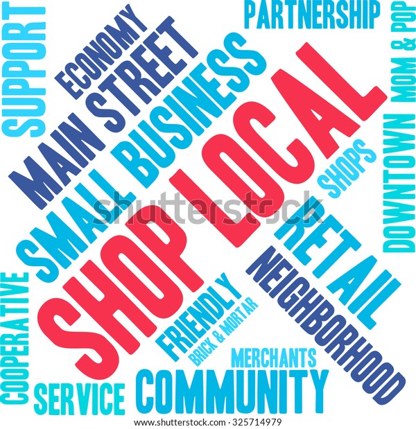 Shop Local Word Cloud On White Stock Vector (Royalty Free) 325714979 ...