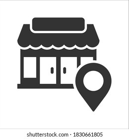 Shop Location Icon Vector Graphics Stock Vector (Royalty Free ...