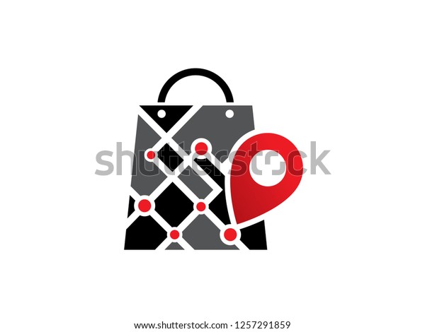 Shop Logo Map Logo Template Symbol Stock Vector (Royalty Free ...
