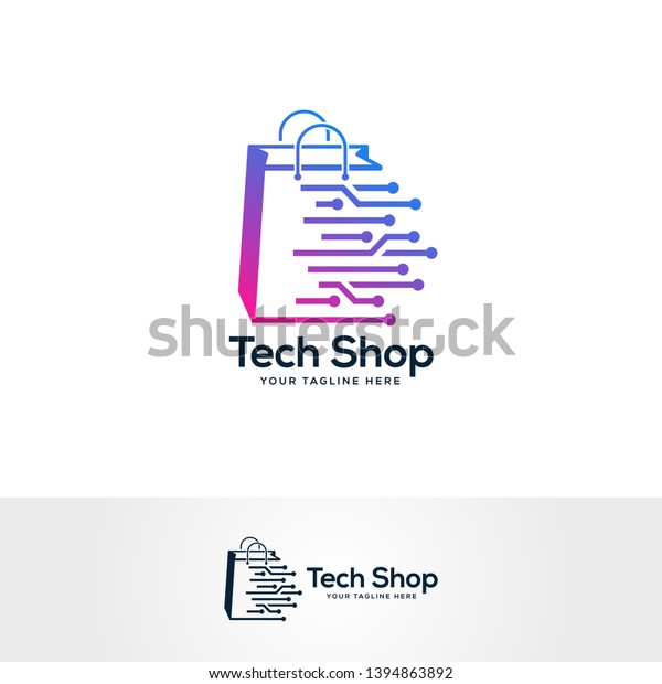Shop Market Logo Design Vector Shopping Stock Vector (Royalty Free ...