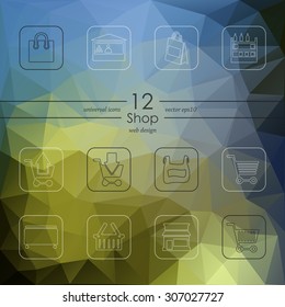 Shop Modern Icons Mobile Interface On Stock Vector (Royalty Free ...