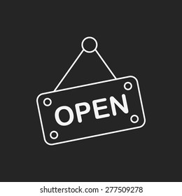 Shop Open Line Icon Stock Vector (Royalty Free) 277509278 | Shutterstock