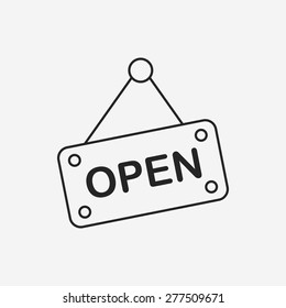 Shop Open Line Icon Stock Vector (Royalty Free) 277509278 | Shutterstock