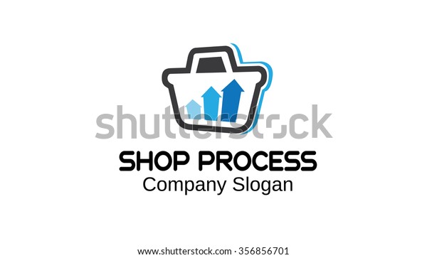 Shop Process Logo Symbol Design Illustration Stock Vector (Royalty Free ...