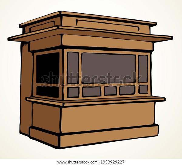 Shop Stall Vector Drawing Kiosk: เวกเตอร์สต็อก (ปลอดค่าลิขสิทธิ์ ...