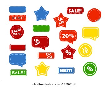Shop Stickers Stock Vector (Royalty Free) 67709458 | Shutterstock