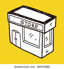 Shop Store Doodle Drawing Stock Illustration 355603961