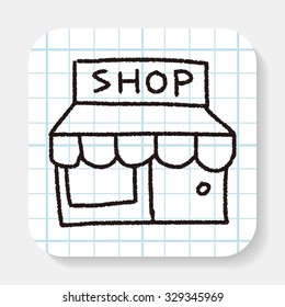 Shop Store Doodle Drawing Stock Vector (Royalty Free) 329345969 ...