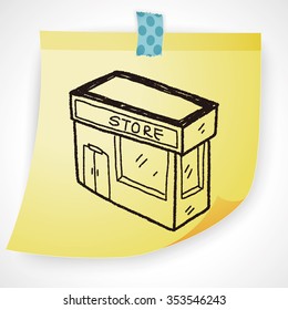 Shop Store Doodle Drawing Stock Illustration 355603961