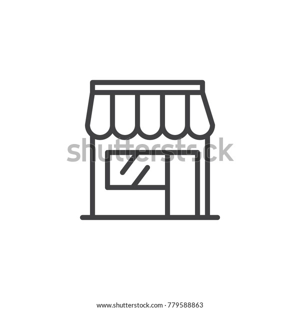 Shop Store Line Icon Outline Vector Stock Vector (Royalty Free ...