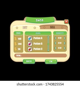 「Example User Interface Rpg Game Vector」のベクター画像素材（ロイヤリティフリー） 1248673510 ...