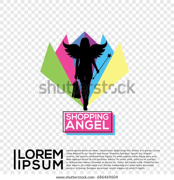 Shopping Angel Logo Vector Stock Vector (Royalty Free) 686469604 ...
