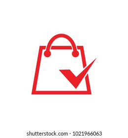 Shopping Bag Check Mark Icon Stock Vector (Royalty Free) 1021966063 ...