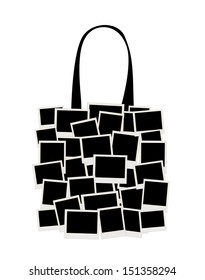 Shopping Bag Made Photo Frames Your Stock Vector (Royalty Free ...