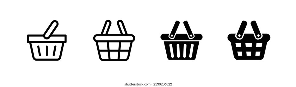 Shopping Basket Design Element Set 4 Stock Vector (Royalty Free ...