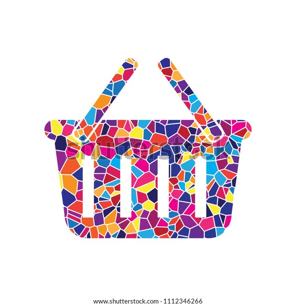 Shopping Basket Sign Vector Stained Glass Stock Vector (Royalty Free ...