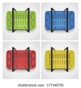 6,481 Supermarket basket top view Images, Stock Photos & Vectors ...