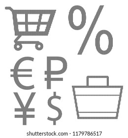Shopping Black Lines Pattern On White Stock Vector (Royalty Free ...