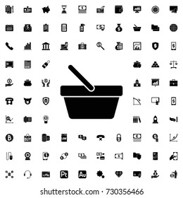 Shopping Bucket Icon Set Filled Finance Stock Vector (Royalty Free ...
