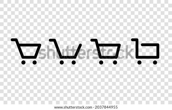 Shopping Cart Icon Set Isolated On Stock Vector (Royalty Free ...