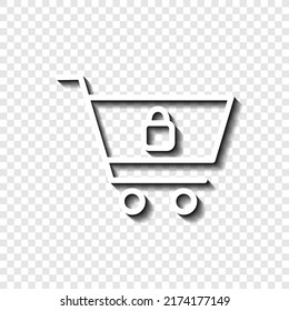 Shopping Cart Lock Simple Icon Vector Stock Vector (Royalty Free ...
