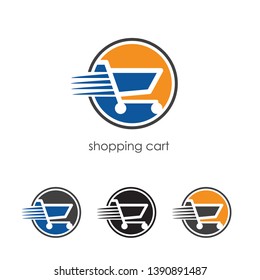 Shopping Cart Logo Design E Commerce Stock Vector (Royalty Free ...