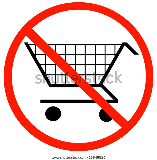Shopping Cart Not Allowed Symbol No Stock Vector (Royalty Free) 15948826